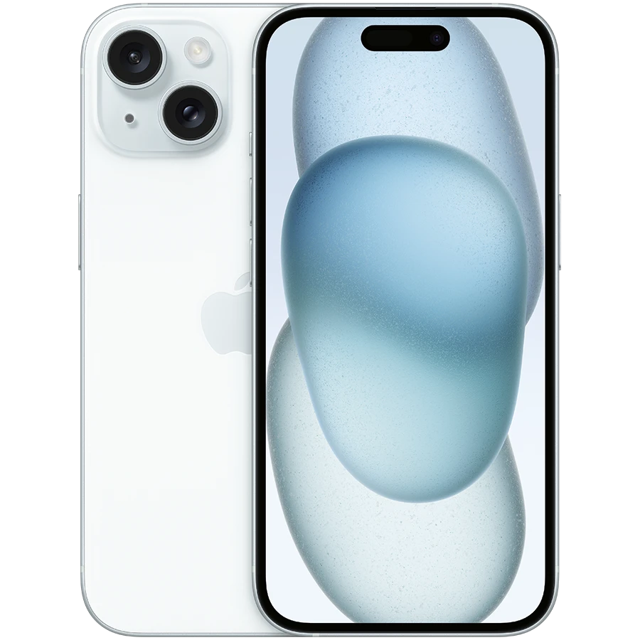 iPhone 15, 128 ГБ, Синий купить - телефон Apple MTP43HX/A цена, рассрочка, гарантия в iSpace