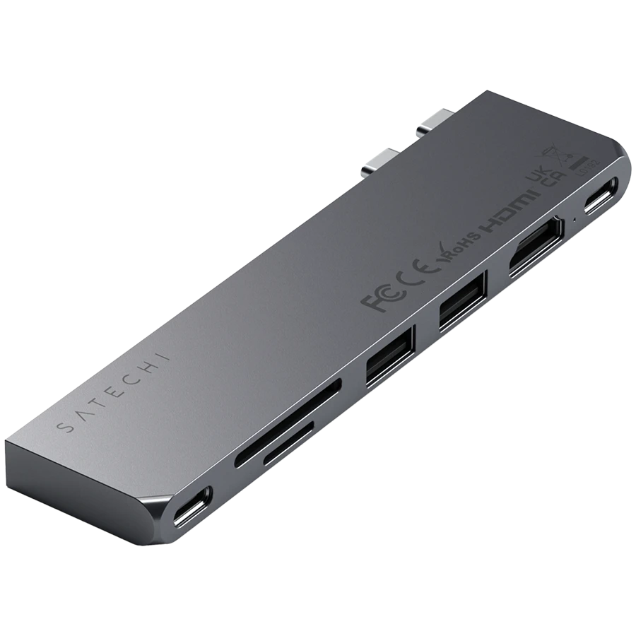 SATECHI Multiport Adapter Aluminum USB-C Pro Hub Space Gray - buy in Cyprus