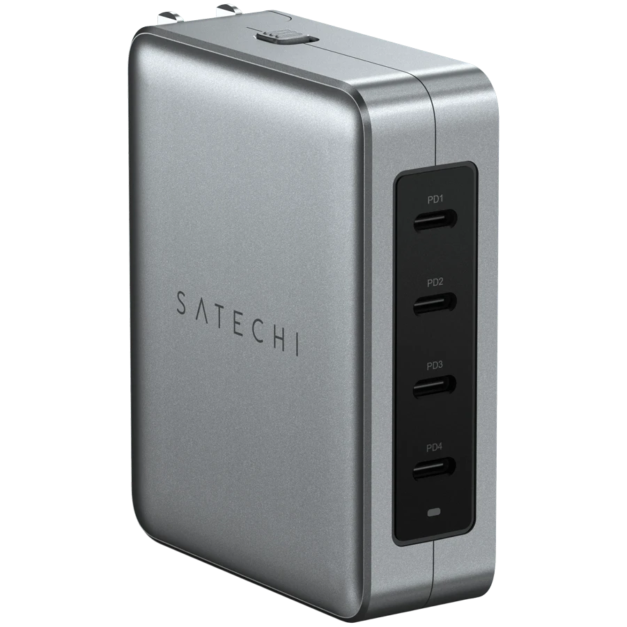 SATECHI Power Adapter 4*USB-C, 145 W, Space Gray - buy in Cyprus