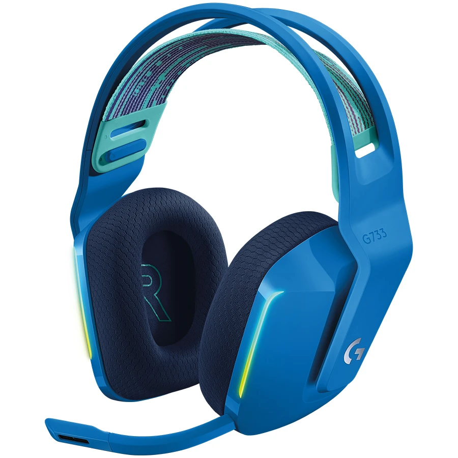 Wireless Gaming Headset LOGITECH G733 with Microphone, Blue - buy in Cyprus