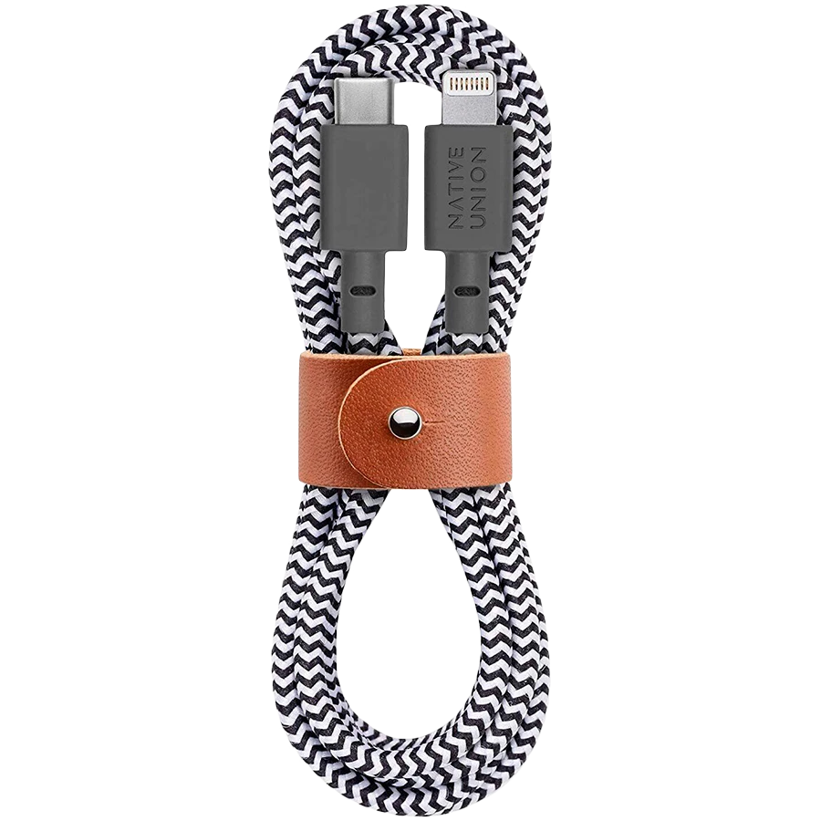 NATIVE UNION USB-C to Lightning Cable BELT 2 TYPE C, Zebra, 1.2m ყიდვა ...